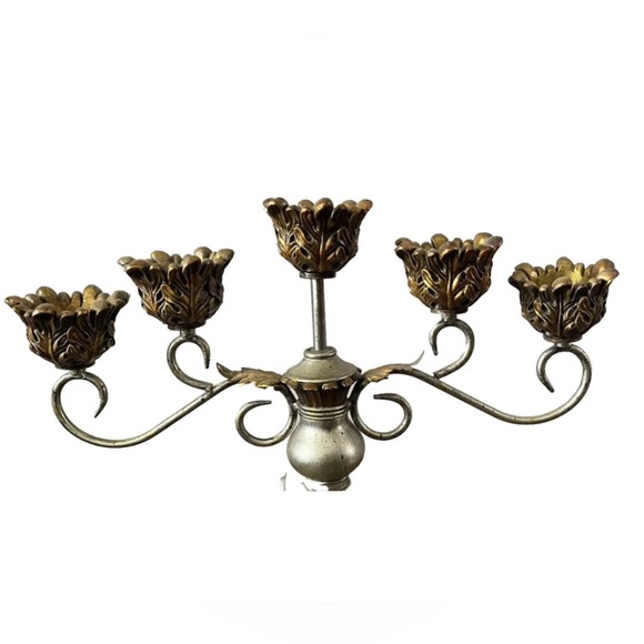 Accents | 5 Candle Stand Candelabra Votive Art Deco Whimsy Unique Table ...